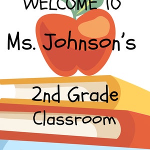 Welcome to My Classroom Sign, Classroom Door Sign Printable, First Day ...
