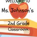 Welcome to My Classroom Sign, Classroom Door Sign Printable, First Day ...