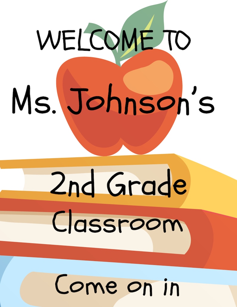 Welcome to My Classroom Sign, Classroom Door Sign Printable, First Day ...