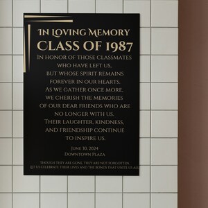 Remembrance Board, Customizable Editable Template, Memorial Poster ...