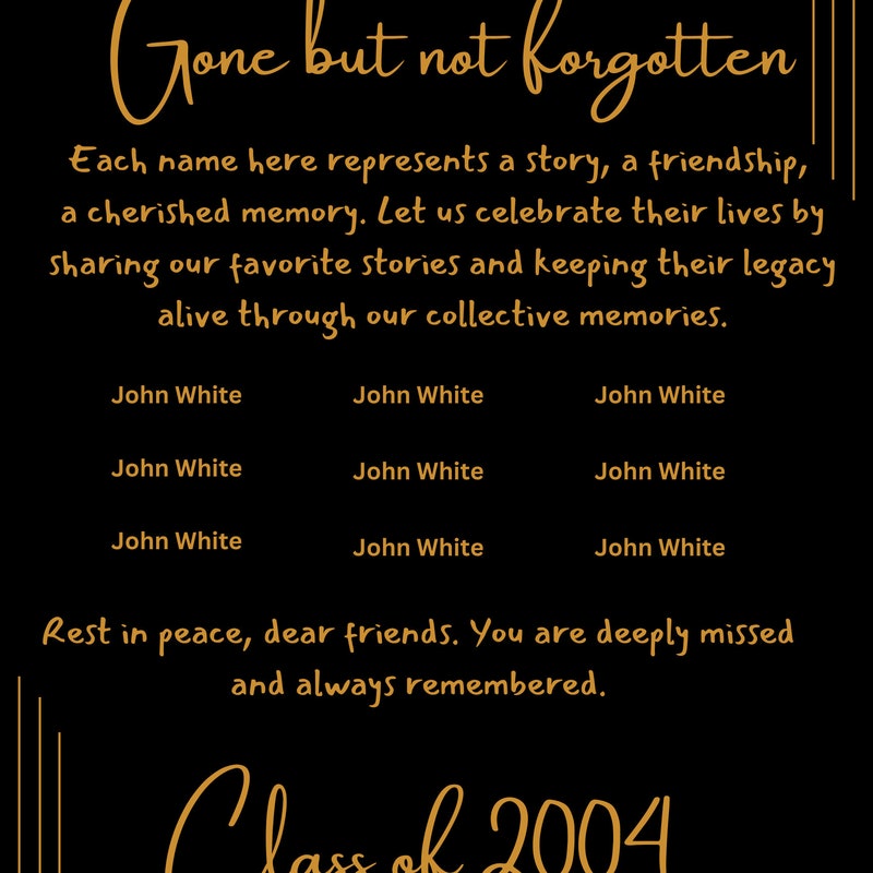 Classmate Memorial - Etsy
