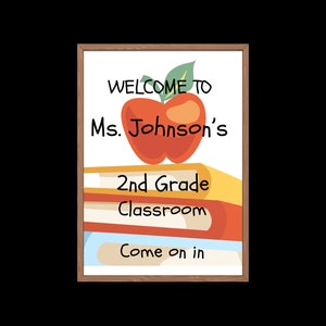 Welcome to My Classroom Sign, Classroom Door Sign Printable, First Day ...