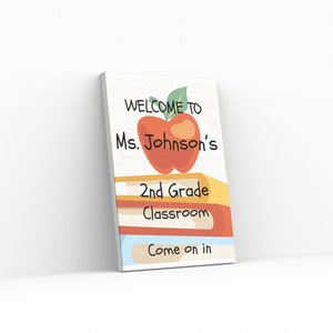 Welcome to My Classroom Sign, Classroom Door Sign Printable, First Day ...