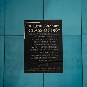 Remembrance Board, Customizable Editable Template, Memorial Poster ...