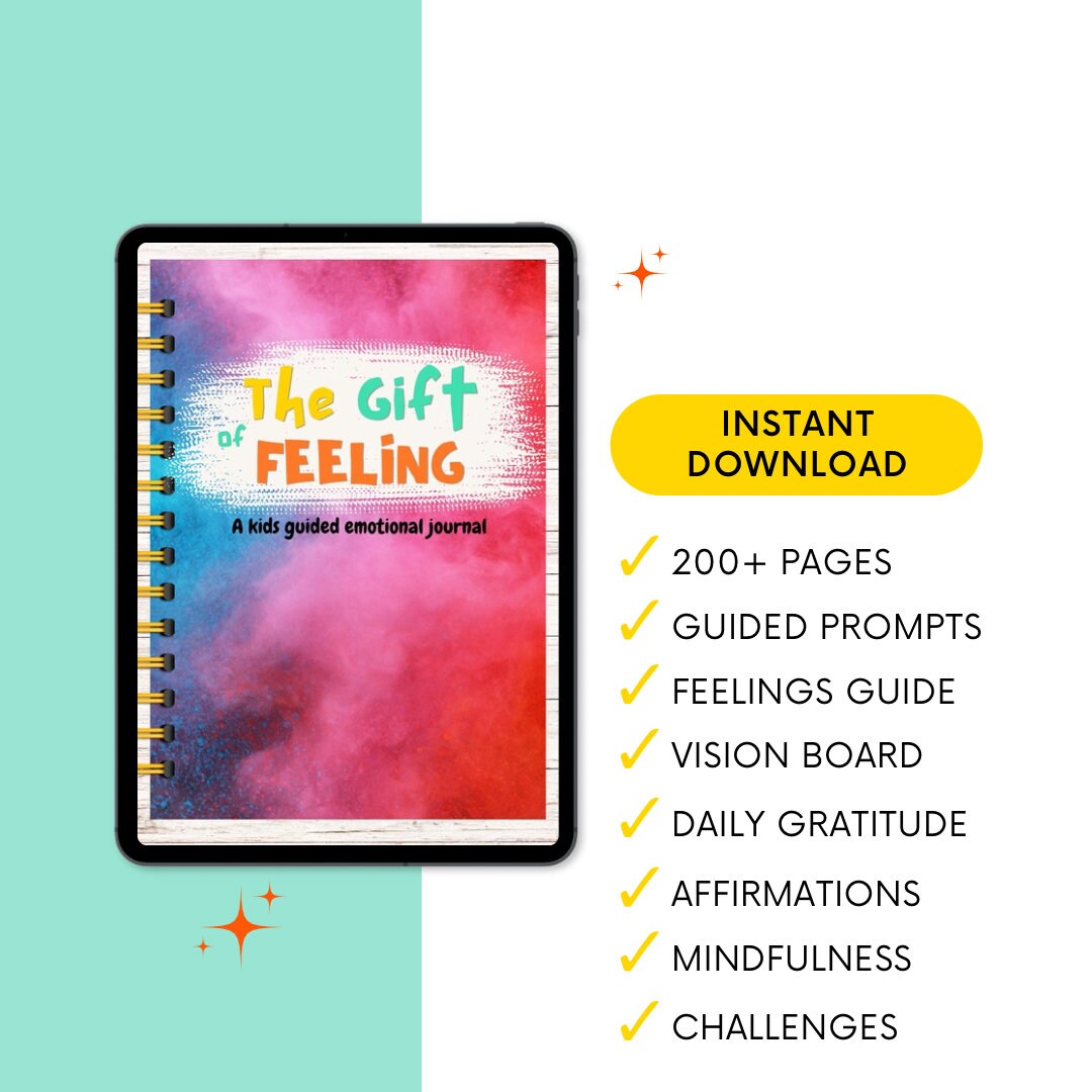 Colorful Mental Health Journal, Kid Friendly Emotional Intelligence ...