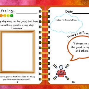 Colorful Mental Health Journal, Kid Friendly Emotional Intelligence ...