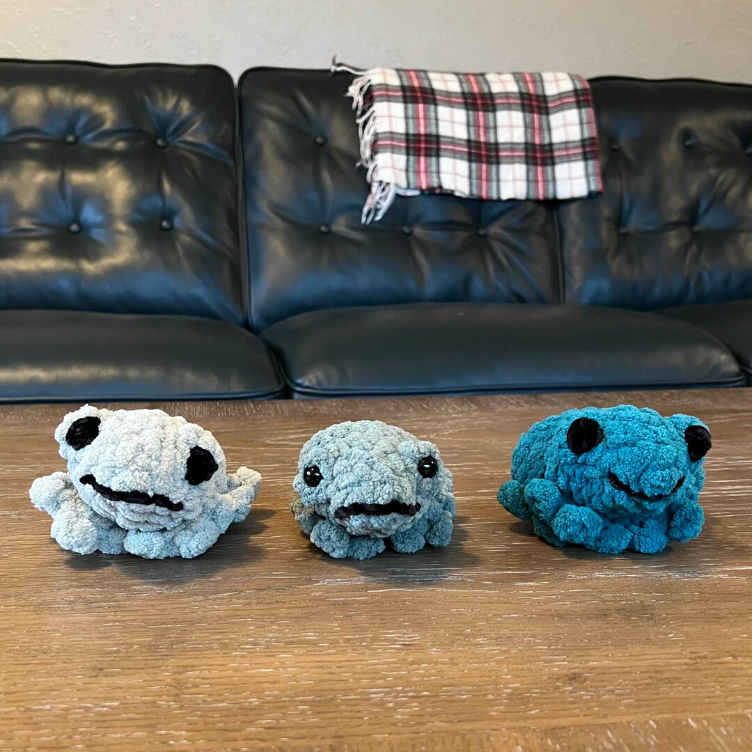 Crochet Grumpy Frog Plushie - Etsy