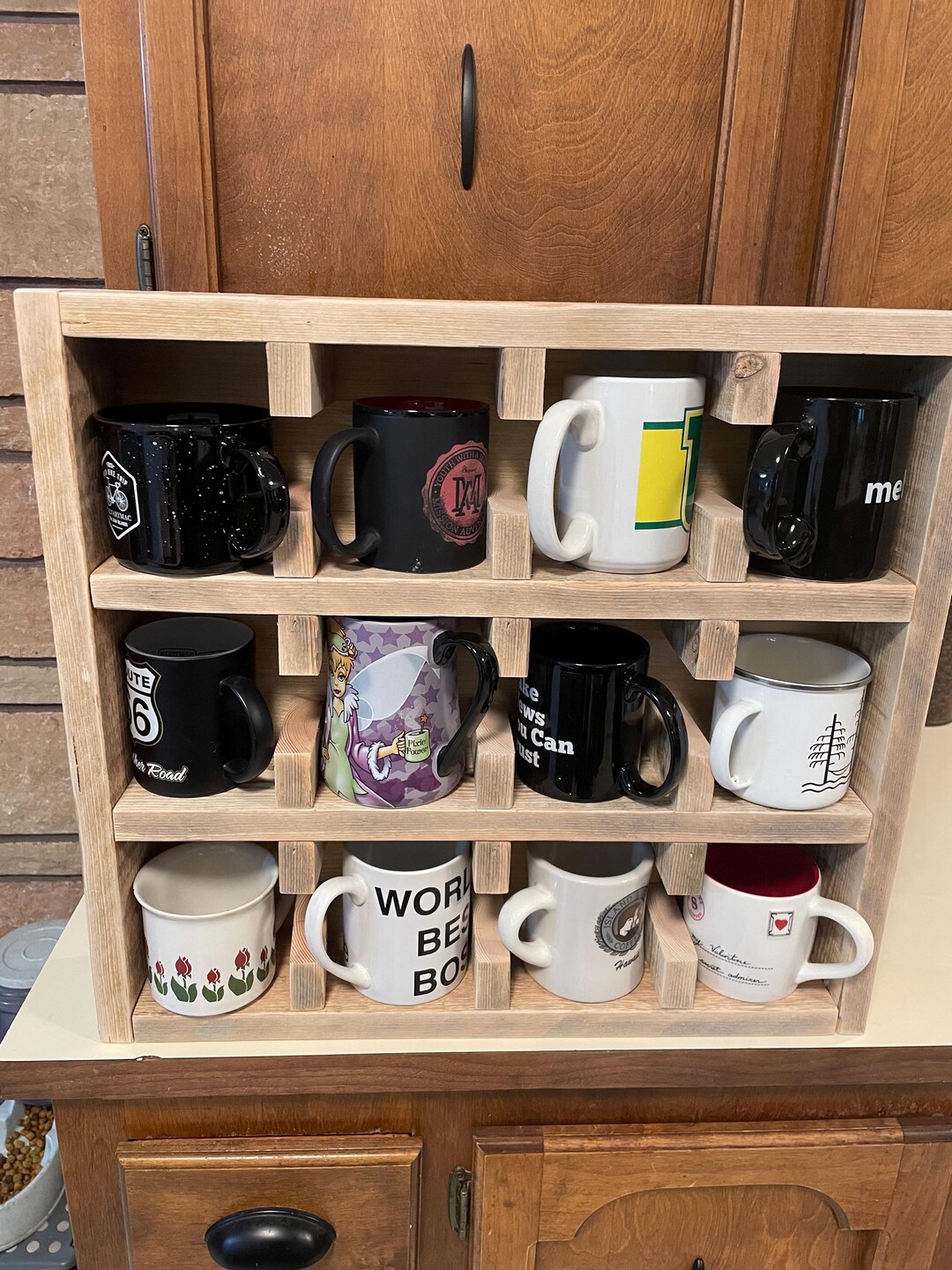 Coffee Mug Shelves, Tea Cup Shelf, Mug Cubby, Wall Mounted Shelves, Mug ...