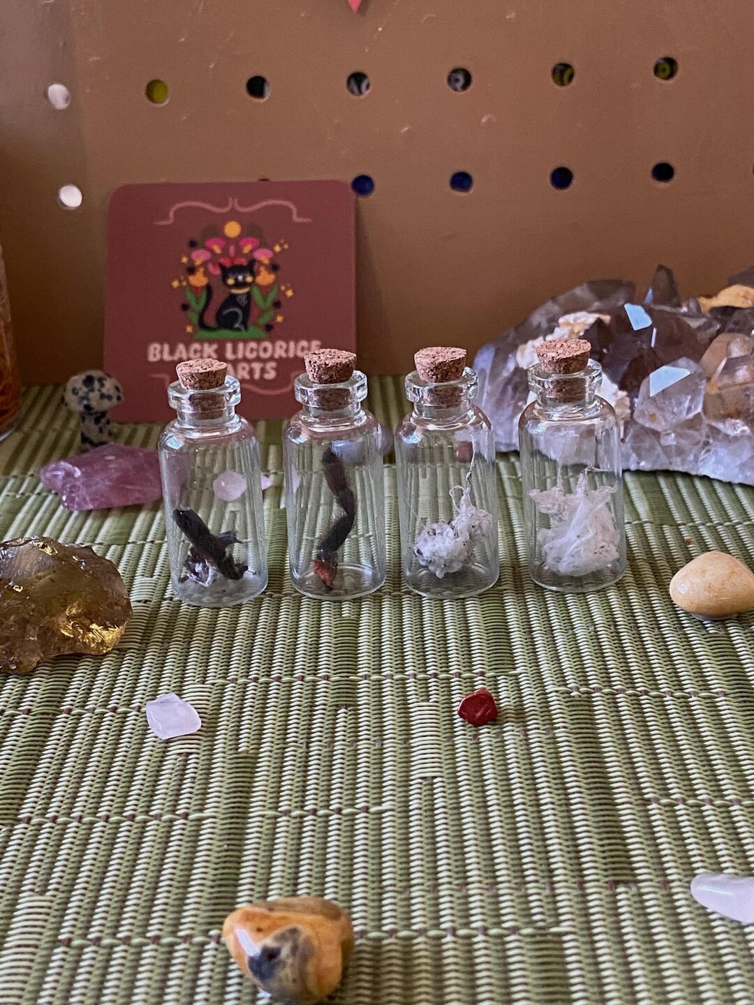 Mini Jars With Tarantula Molt Legs and Webbing. Oddities,witch Decor ...