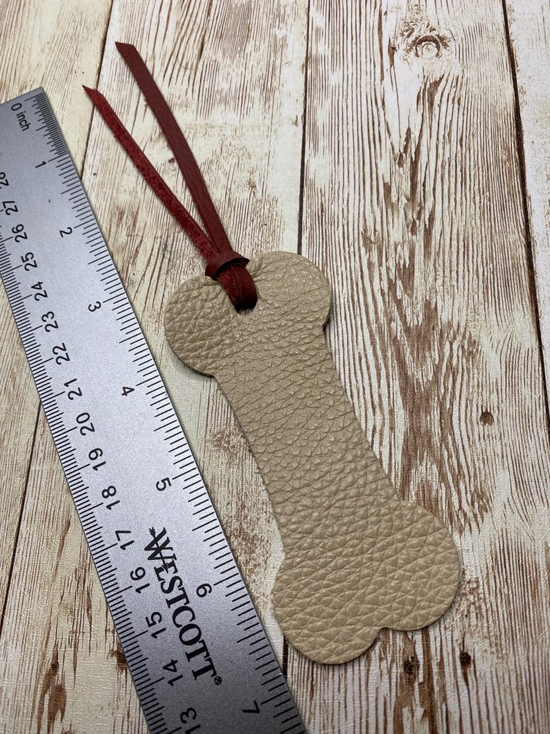 Handmade Leather Dog Bone Bookmark – Red Tassel, Book Lover Gift - Etsy