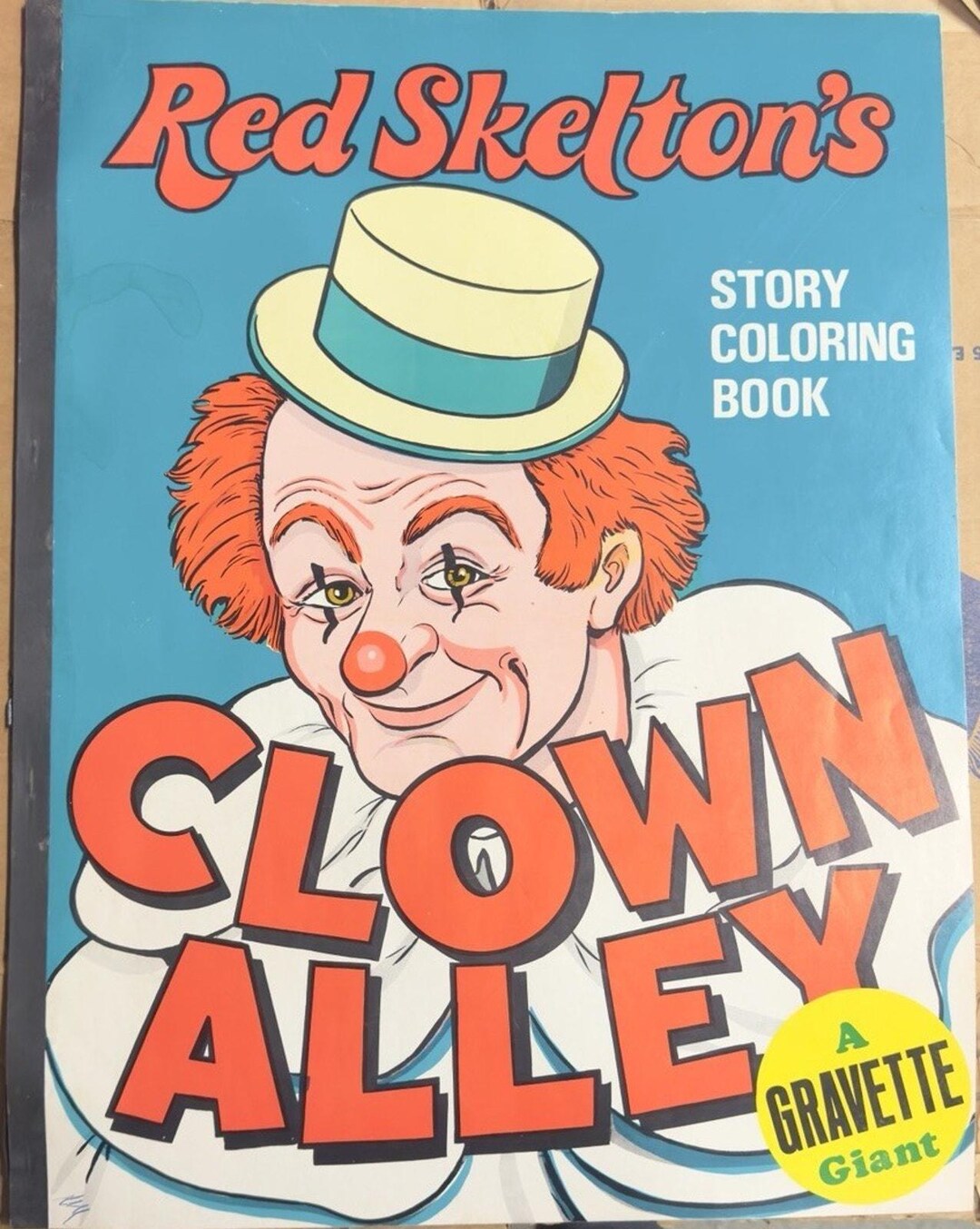 1975 Red Skelton Comedian Clown Alley Story Large Coloring Book 21 7/8 ...