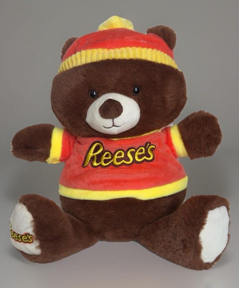 Reese’s Plush Bear W Orange & Yellow Outfit 16” - Etsy