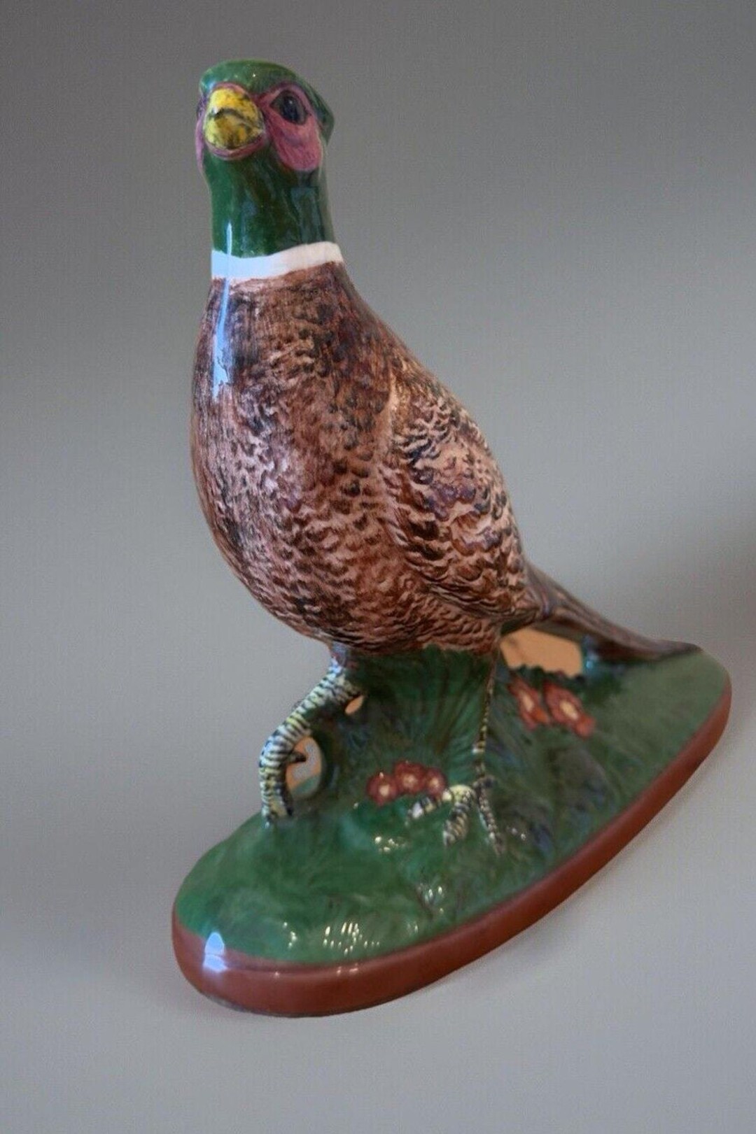 Vintage Ceramic Pheasant 1970 Hand Painted Figure Decor Pretty Ceramic ...