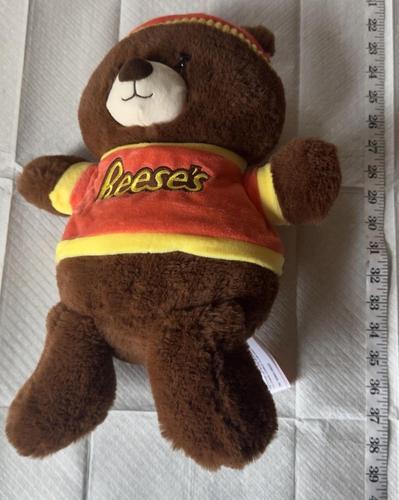 Reese’s Plush Bear W Orange & Yellow Outfit 16” - Etsy
