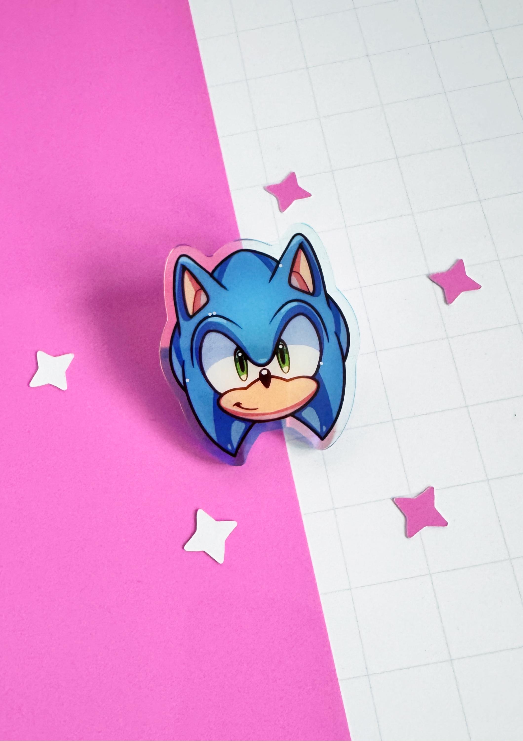 Sonic Acrylic Pins - Sonic, Amy, Tails, Shadow, Knuckles, Rouge, Cream ...