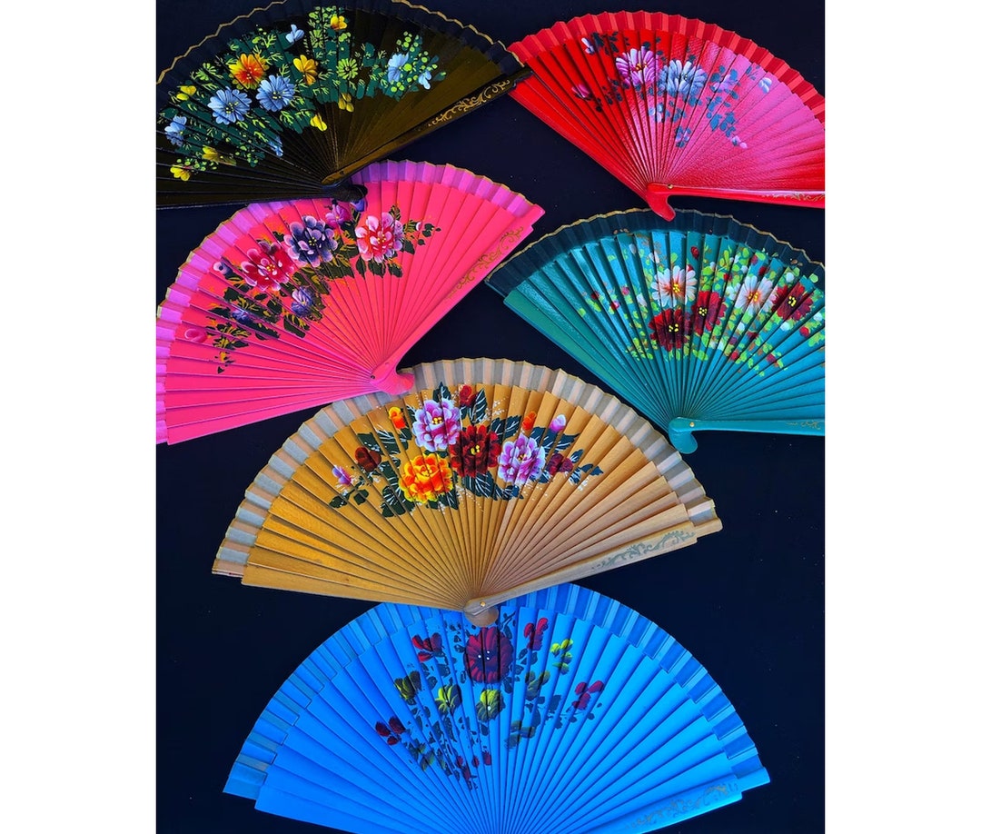 Handmade Handpainted Fans - Etsy