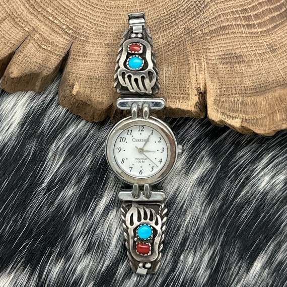 Carriage Watch Featuring 1980s Native American NAVAJO… - Gem