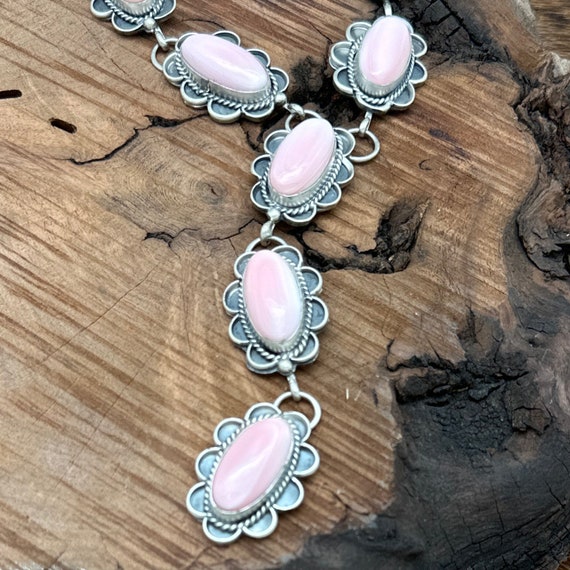 Native American NAVAJO Sterling & Pink Conch Shell La… - Gem