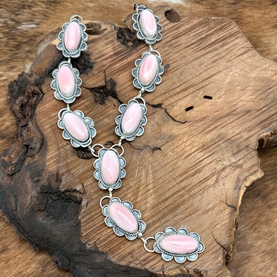 Native American NAVAJO Sterling & Pink Conch Shell La… - Gem