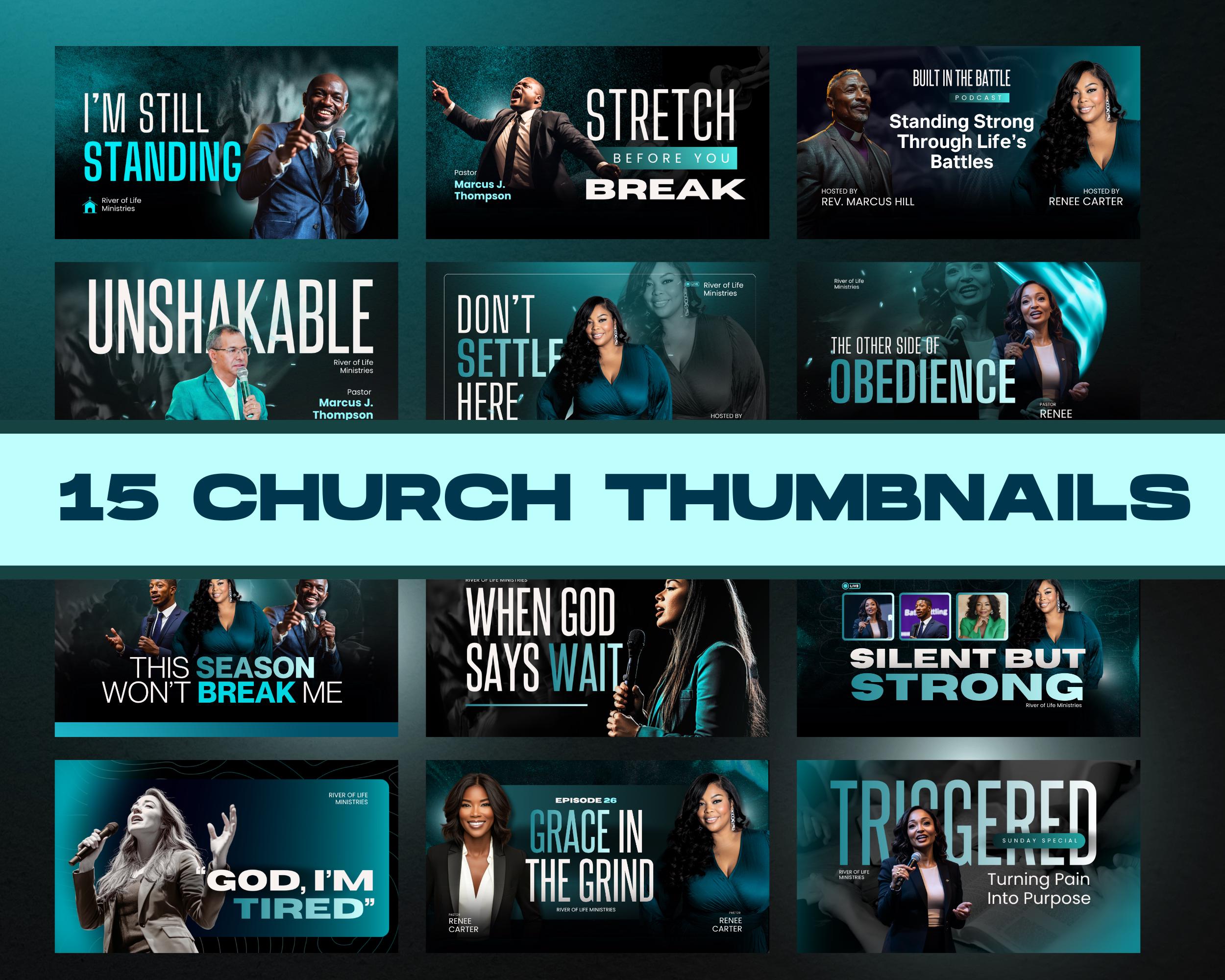 15-in-1 Youtube Thumbnail Template Pack for Churches | Solo Sermons ...