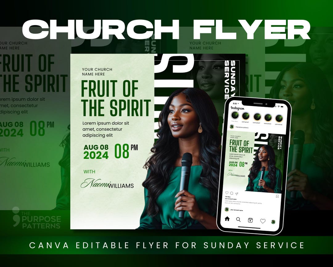 Church Service Flyer, DIY Flyer Template Design | Fellowship Service ...