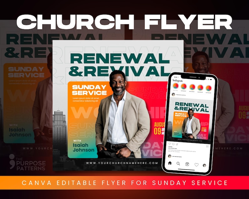 Church Service Flyer , DIY Flyer Template Design | Fellowship Service ...