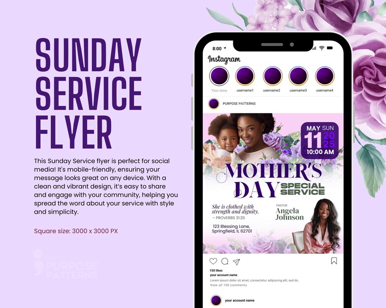 Mother’s Day Celebration Service | Honoring the Heart of Faith - Etsy