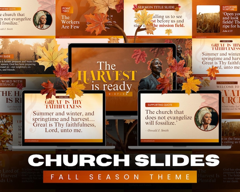 Canva Fall Season Sermon Slides | Editable Church Presentation Template ...