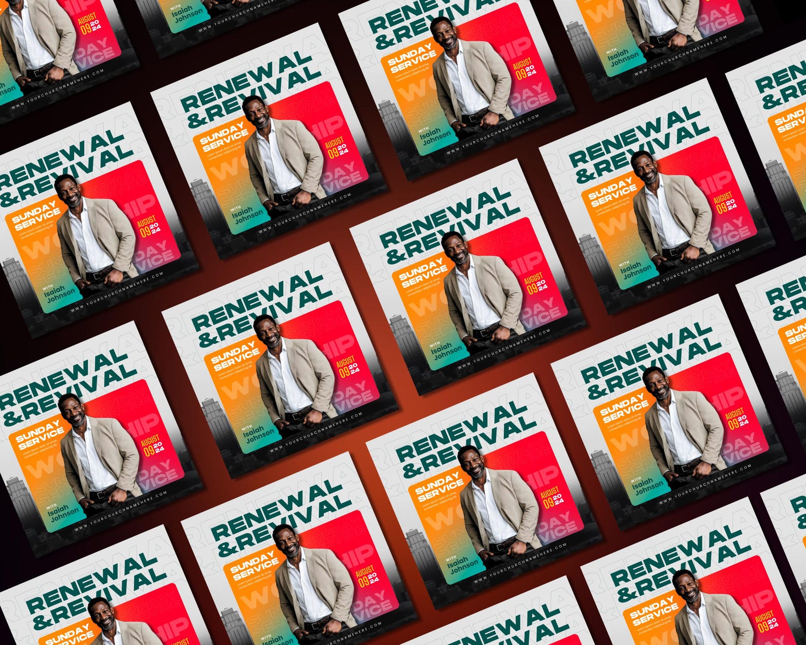 Church Service Flyer , DIY Flyer Template Design Fellowship Service ...