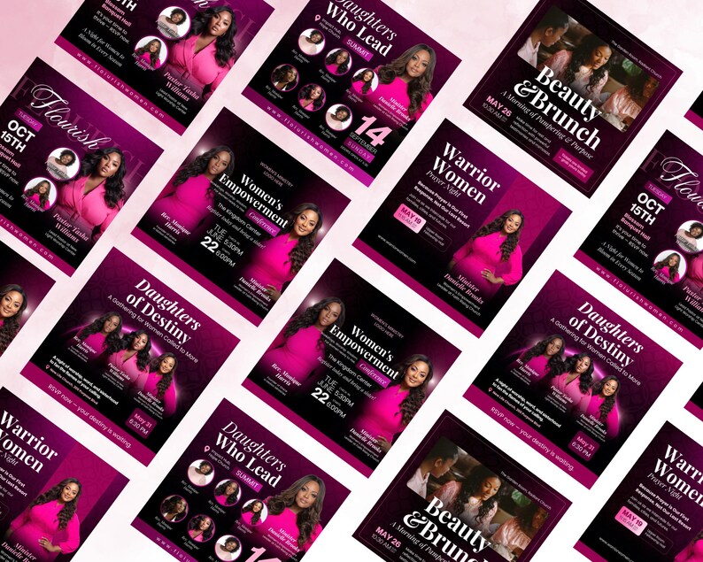 Women's Ministry Event Flyer Templates: Church Brunch, Conference ...