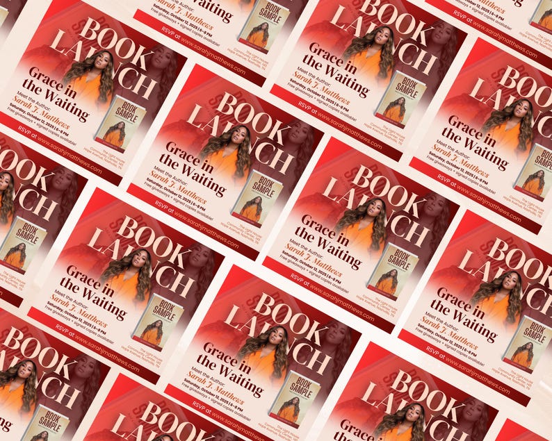 Editable Book Launch Flyer Template: Author Announcement (canva) - Etsy