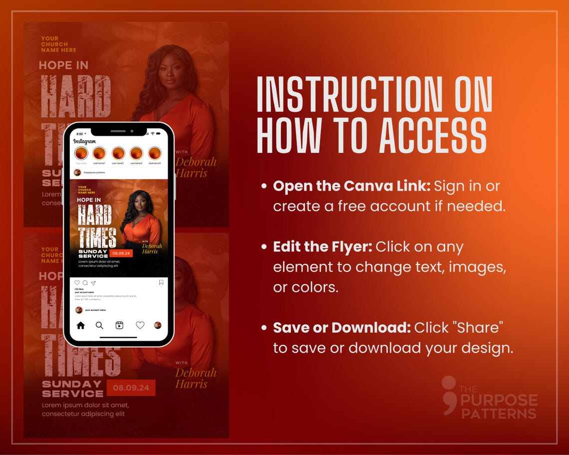 Church Flyer, DIY Flyer Template Design | Fellowship Service Flyer ...
