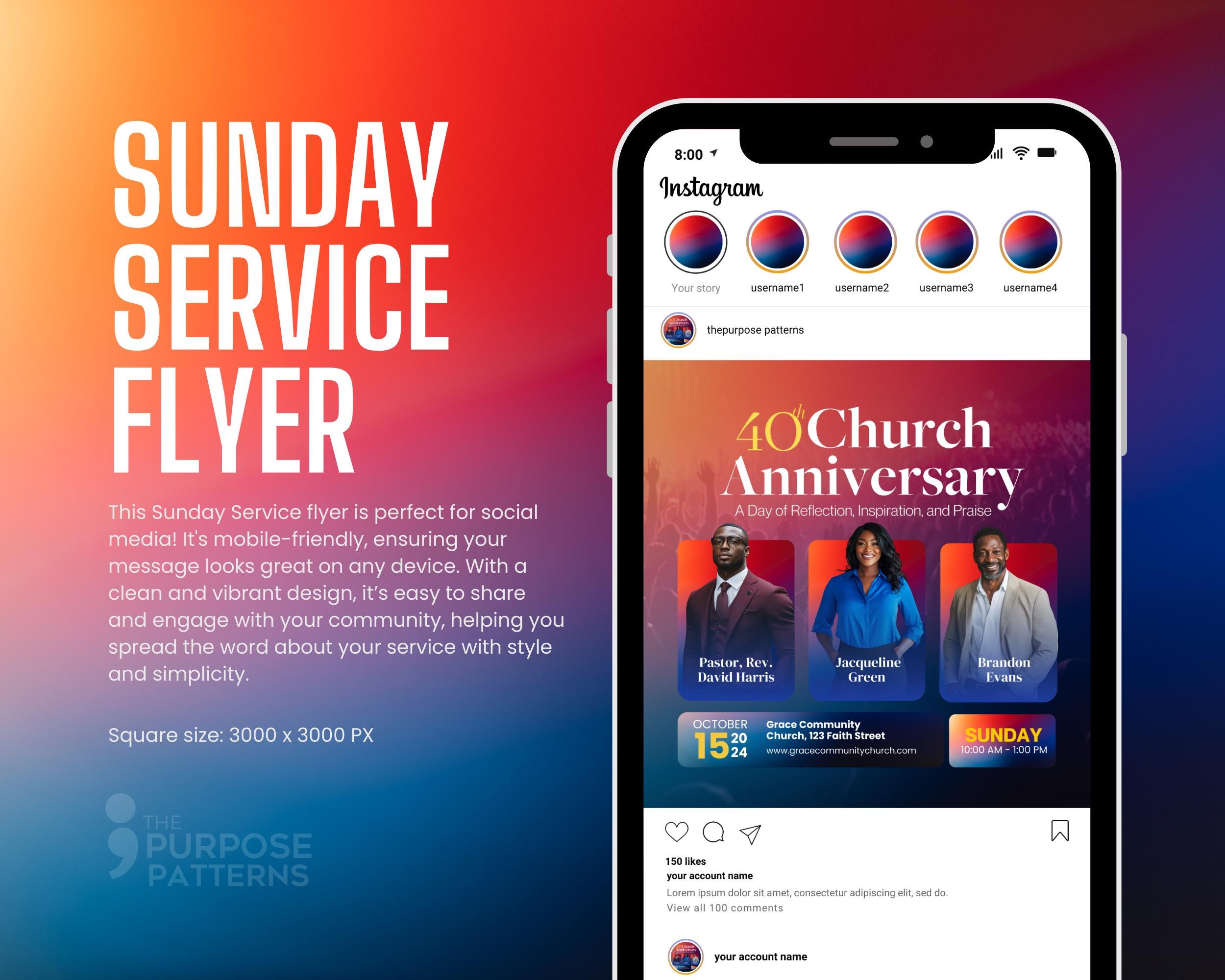 Church Conference | Church Anniversary Flyer Template | Editable Canva ...