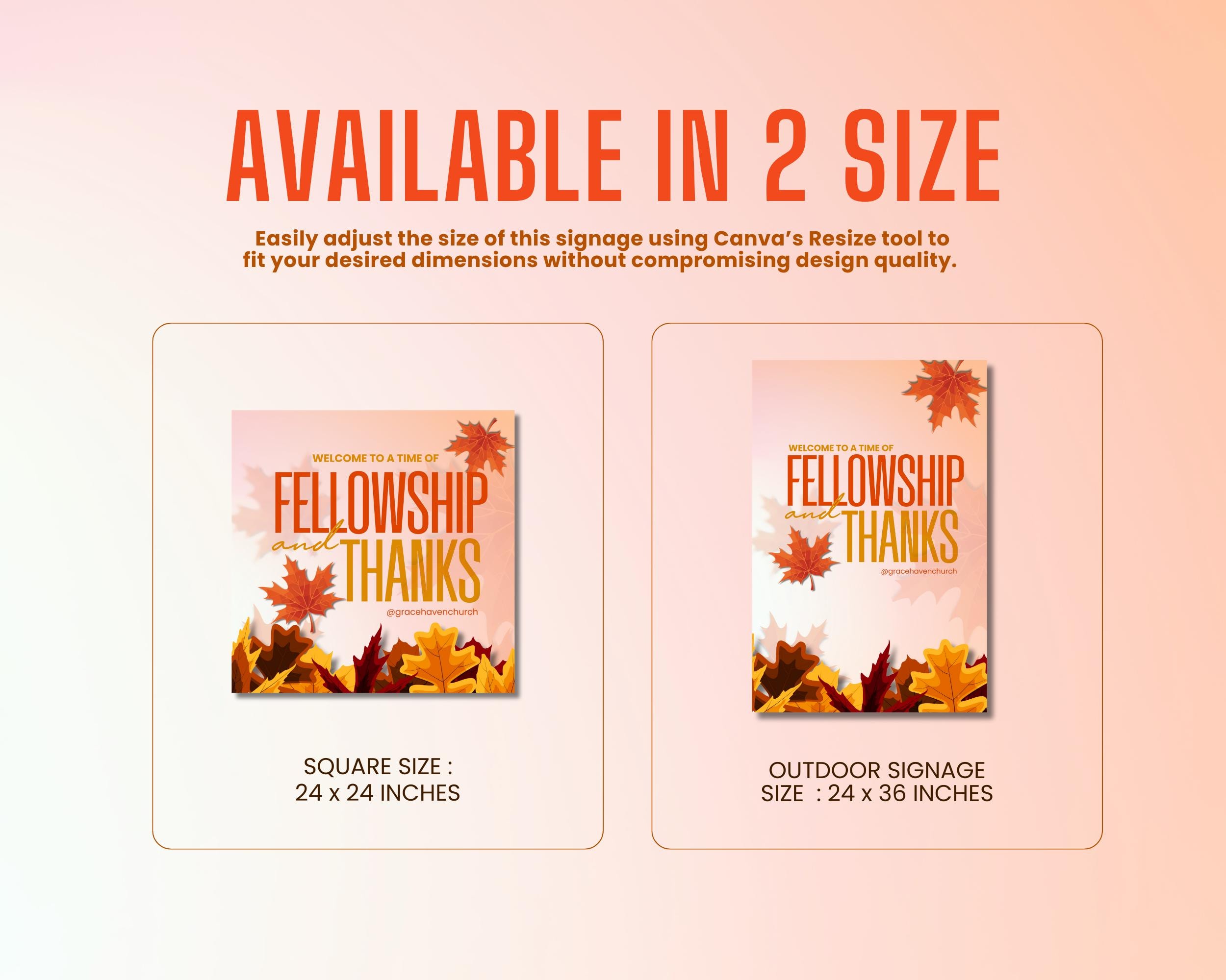 12 Thanksgiving Church Signage Bundle – Printable Welcome Signs ...