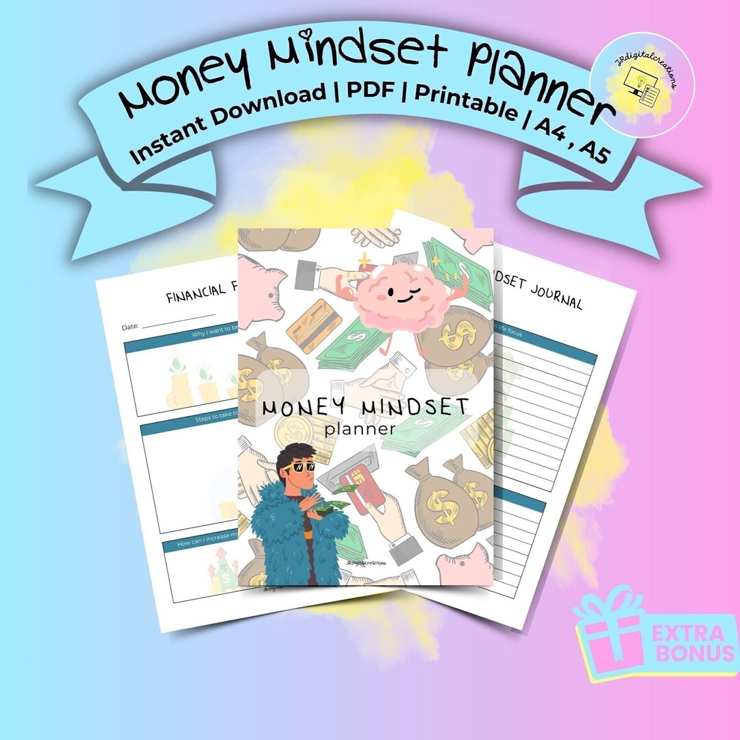 Printable Money Mindset Beliefs Planner Digital Financial Goals Journal ...