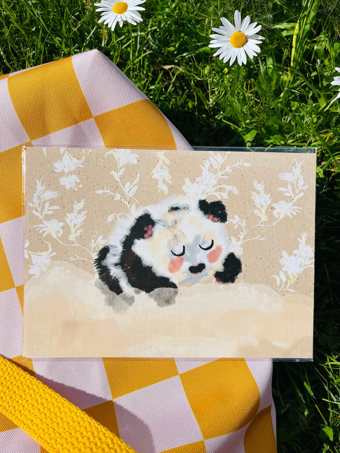 Gift for Friends Cute Animals Mini Print Cute Print Art Postcard Panda ...