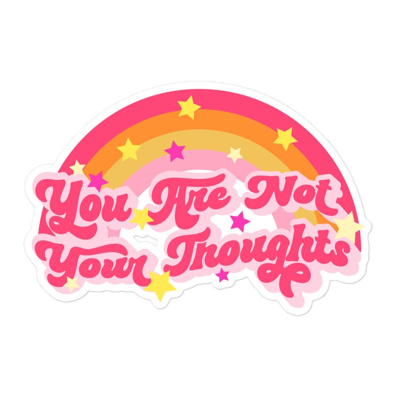 OCD Awareness Sticker Intrusive Thoughts Sticker Retro Sticker Colorful ...
