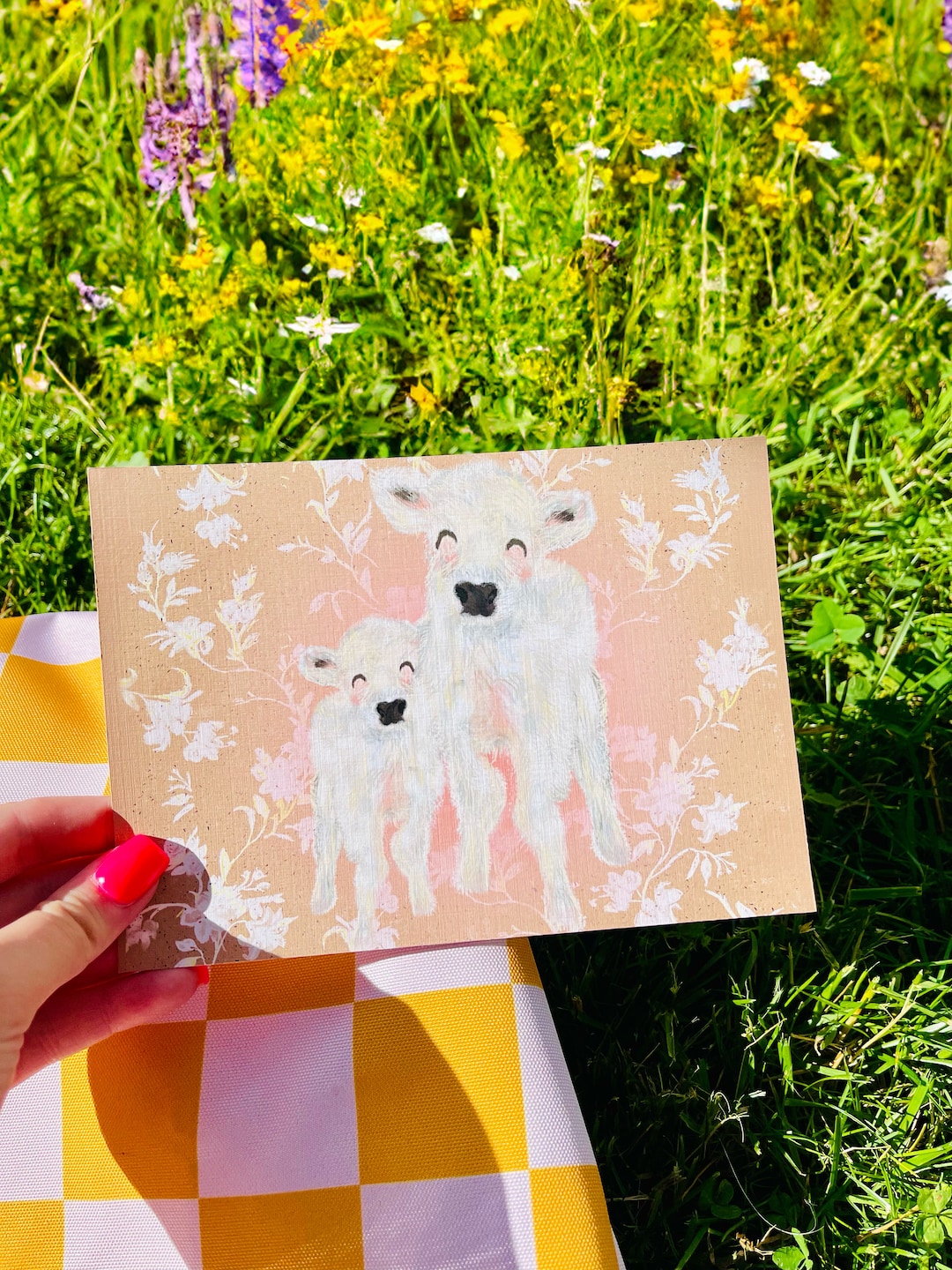 Gift for Friends Cute Animals Mini Print BFF Print Cow Print Highland ...