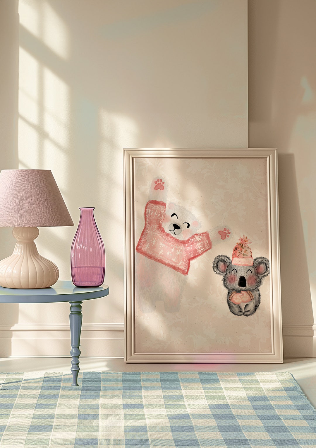 Gift for Friends Fine Art Print Cute Animals Print BFF Print Bear Print ...