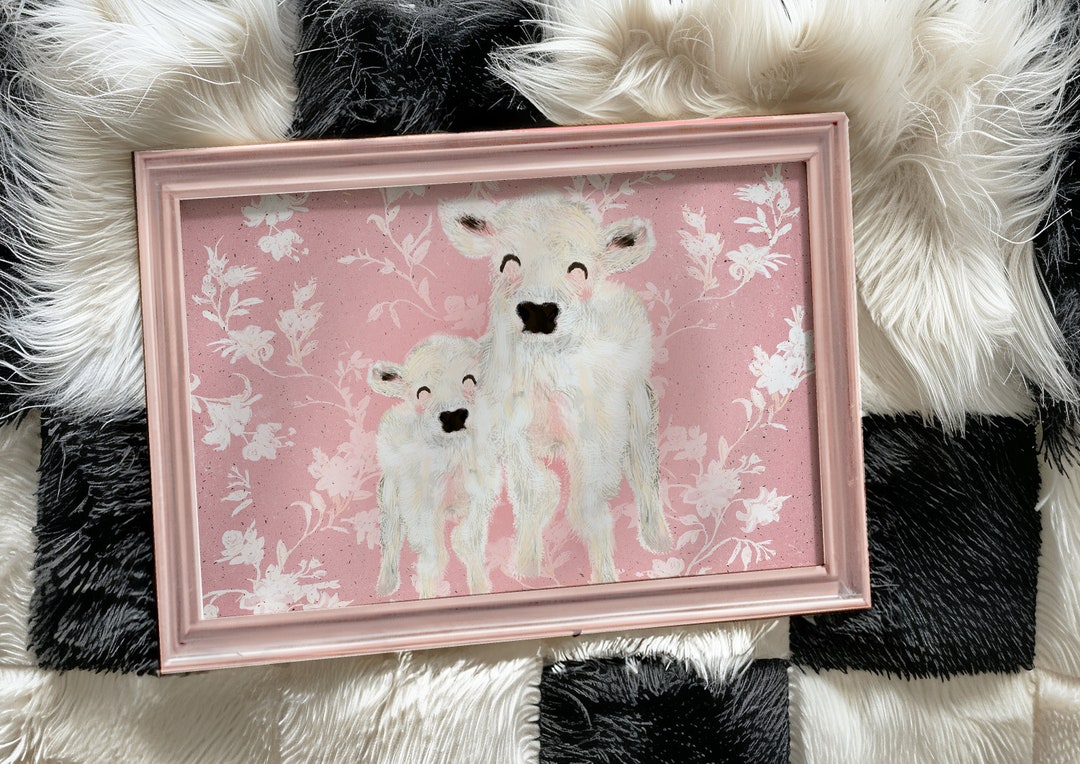 Gift for Friends Cute Animals Print BFF Print Cow Print Highland Cow ...