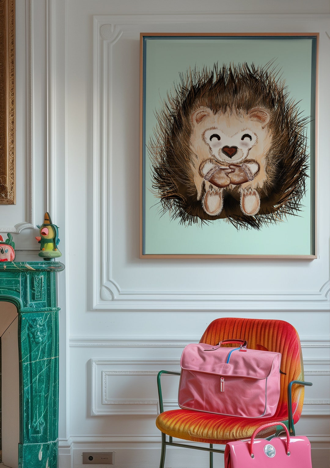 Porcupine Art Print Cute Animal Print Wall Decor Baby Shower Fine Art ...