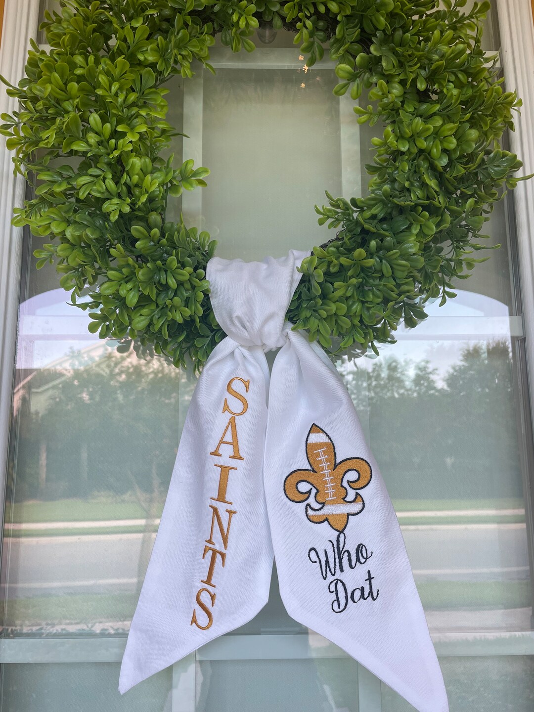 New Orleans Saints Wreath Sash. NFL Football - Etsy