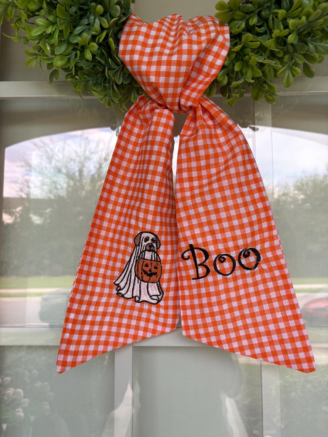 Dog Ghost Wreath Sash. - Etsy