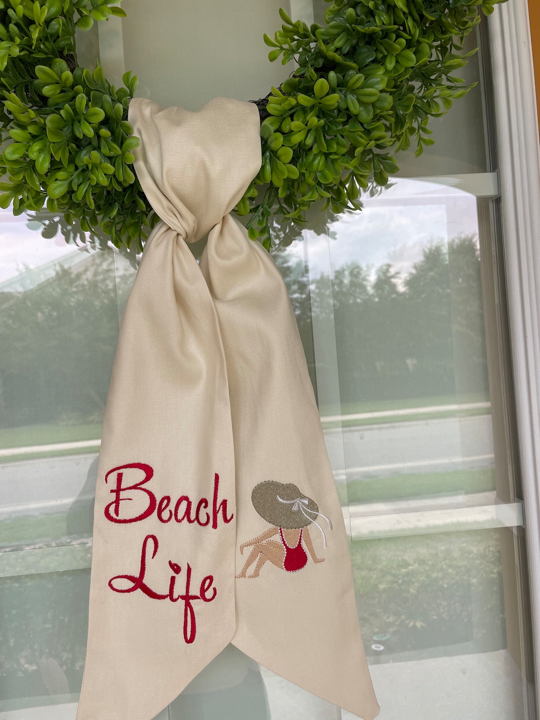 Coastal Wreath Sash. Summer Wreath Sash. Beach Days Wreath Sash. - Etsy