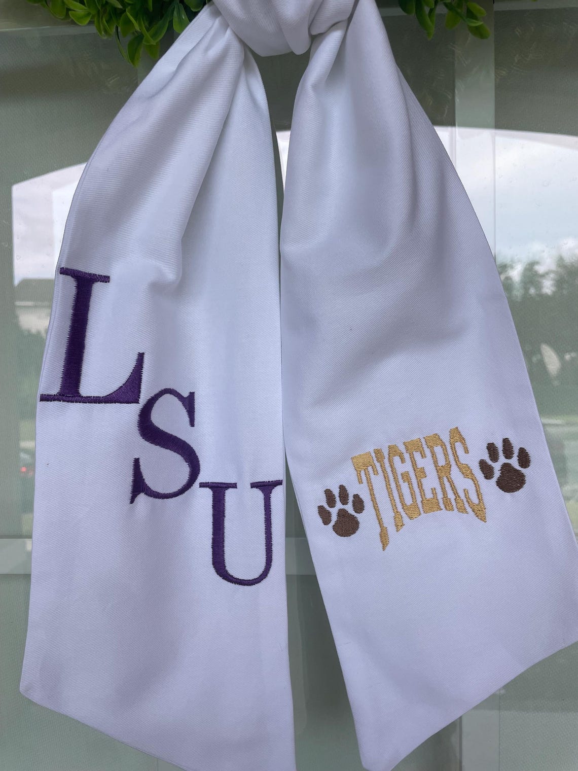 LSU Tigers Wreath Sash. Louisiana State University Wreath Sash. - Etsy