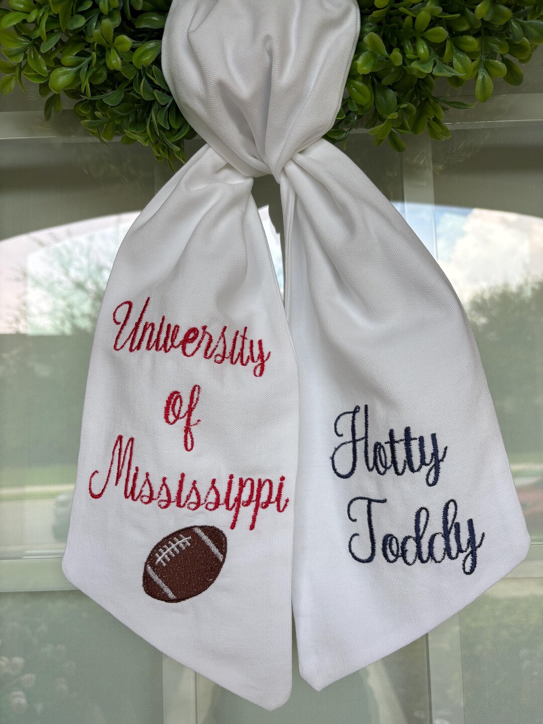 University of Mississippi Wreath Sash. Ole Miss Wreath Sash - Etsy