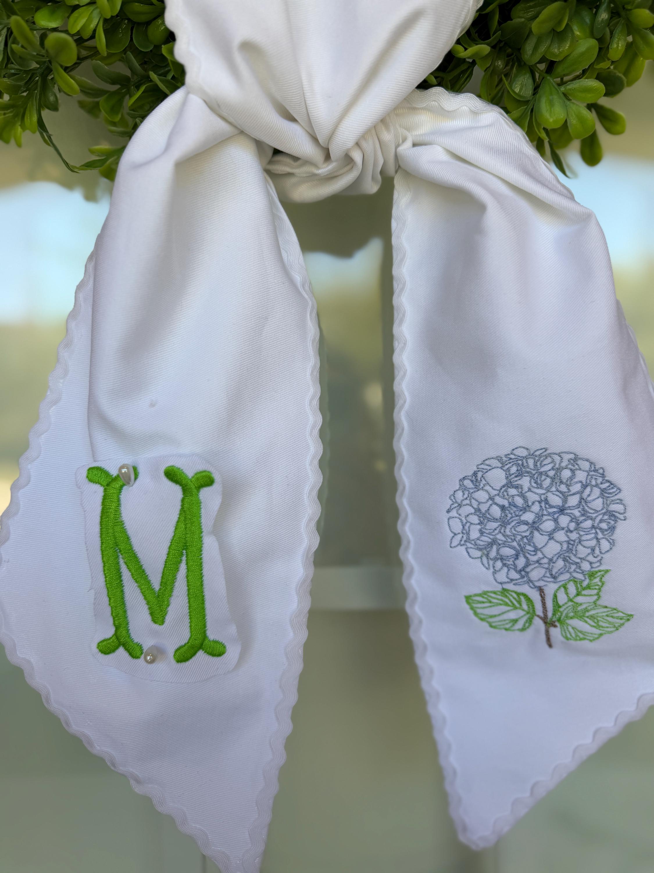 Hydrangea Wreath Sash - Etsy