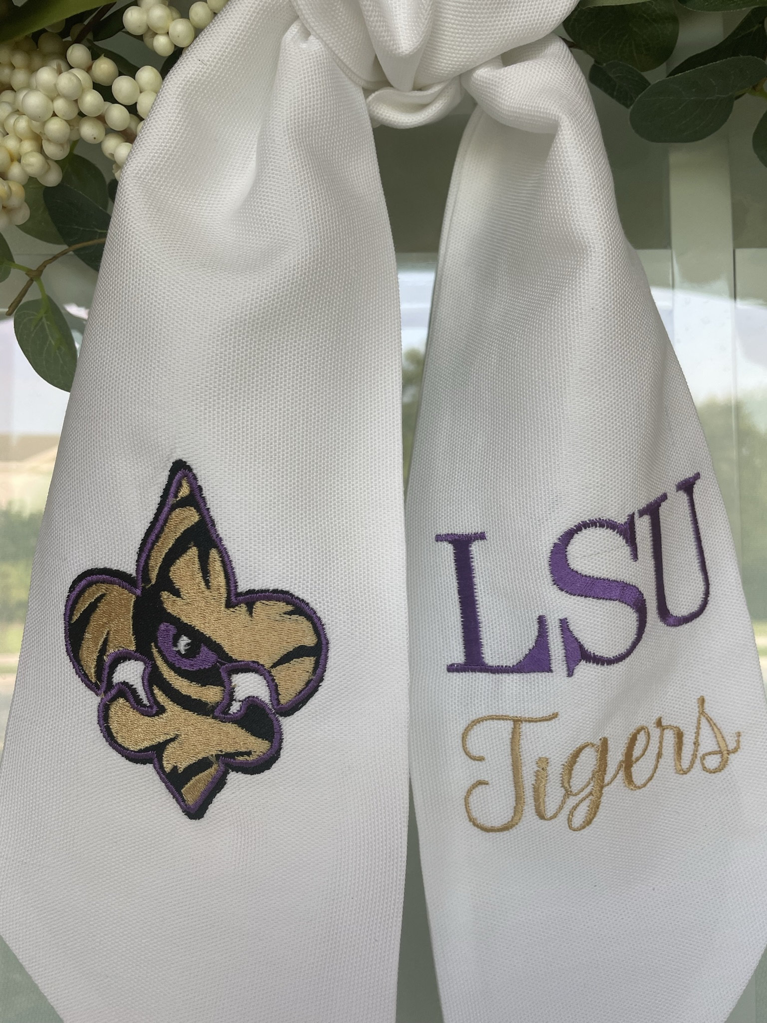 LSU Tigers Wreath Sash - Etsy