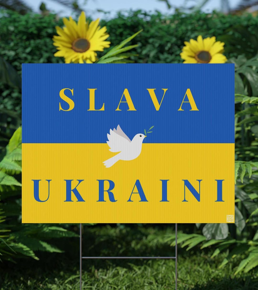 Slava Ukraini (glory to Ukraine!) Dove Yard Sign, Outdoor Decor, Home ...