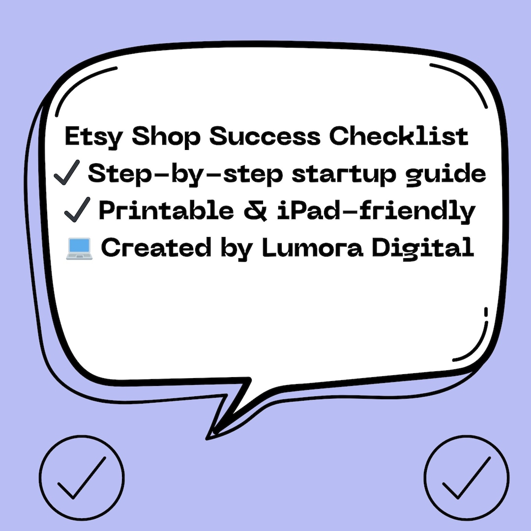 Etsy Shop Success Checklist | Printable & Digital Planner for Etsy ...